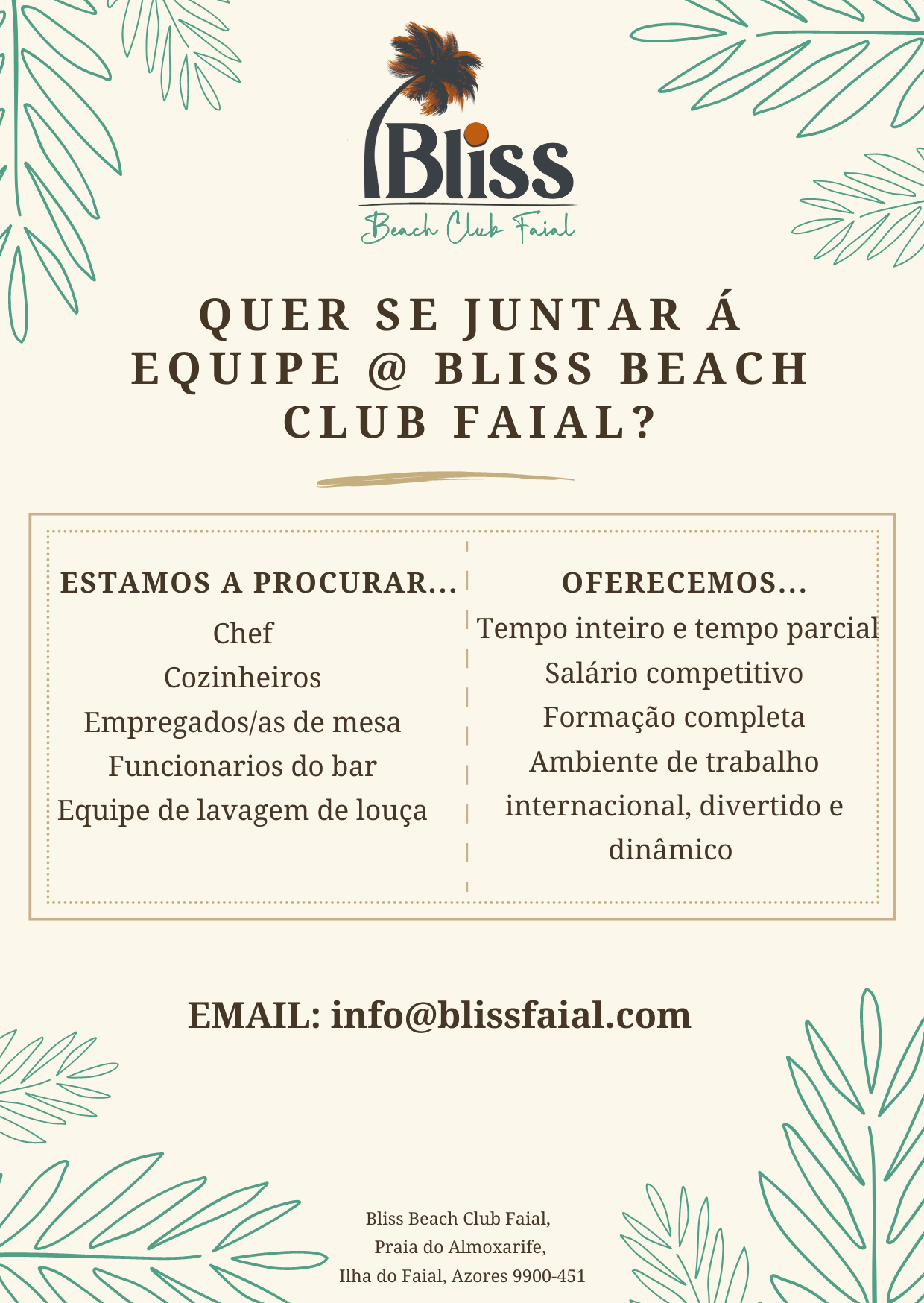 Bliss Beach Club Faial - Azores Restaurant & Bar